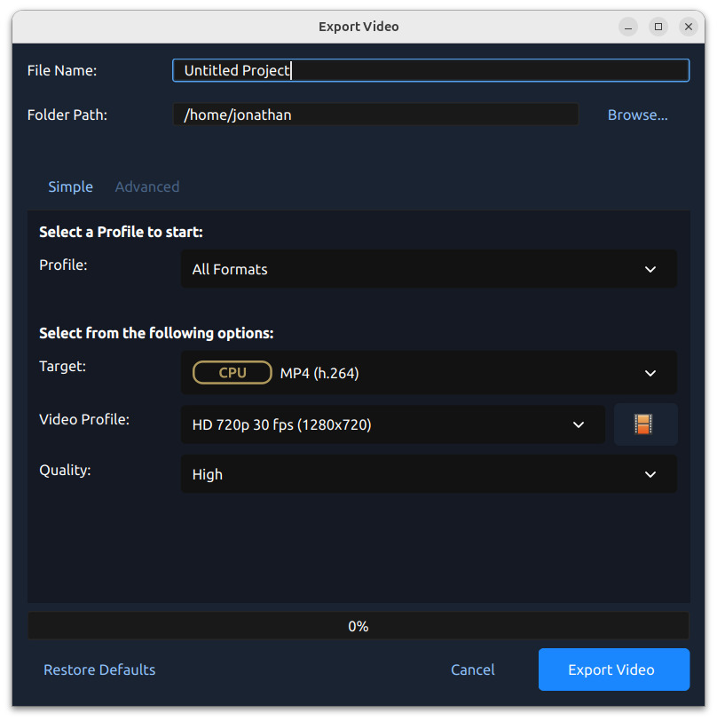 Export OpenShot Video Editor 3 1 1 Documentation